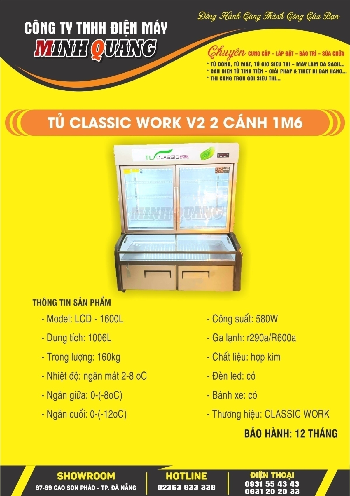 Tủ Siêu Thị Classic Work V2-2 Cánh Giá Rẻ-Uy Tín-Chất Lượng